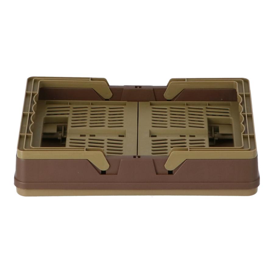 コーナン オリジナル LIFELEX 取っ手付き折りたたみコンテナ ハーフ ベージュ/ブラウン KO14−9318 使用時（約）：幅220×奥行314×高さ190（mm） : コーナンe ...