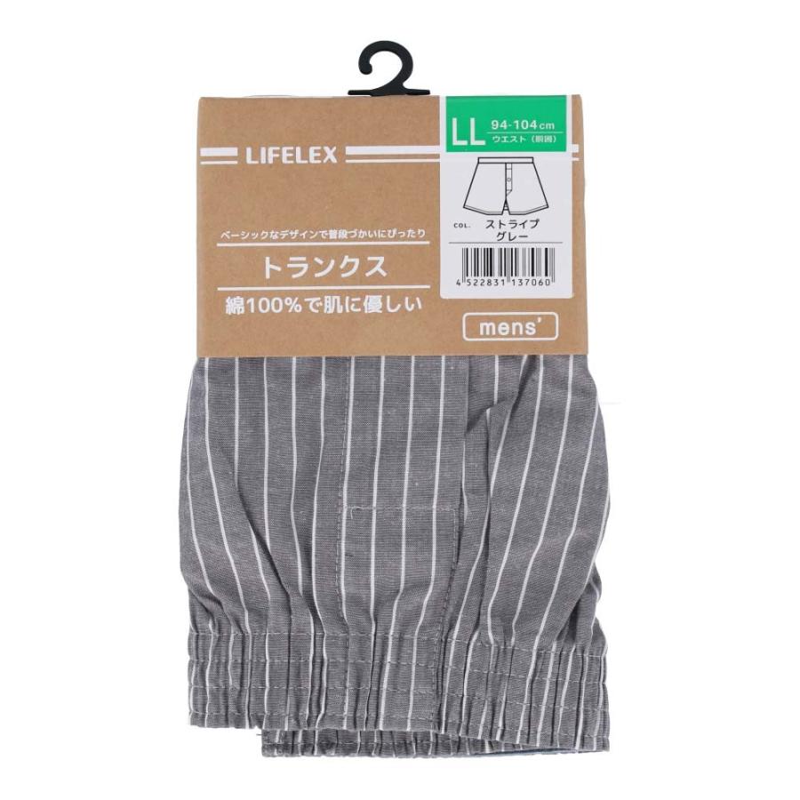 コーナン オリジナル LIFELEX 紳士トランクス LL ストライプ グレー ウエスト 94−104cm :4522831137060:コーナンeショップ Yahoo!ショッピング店 ...
