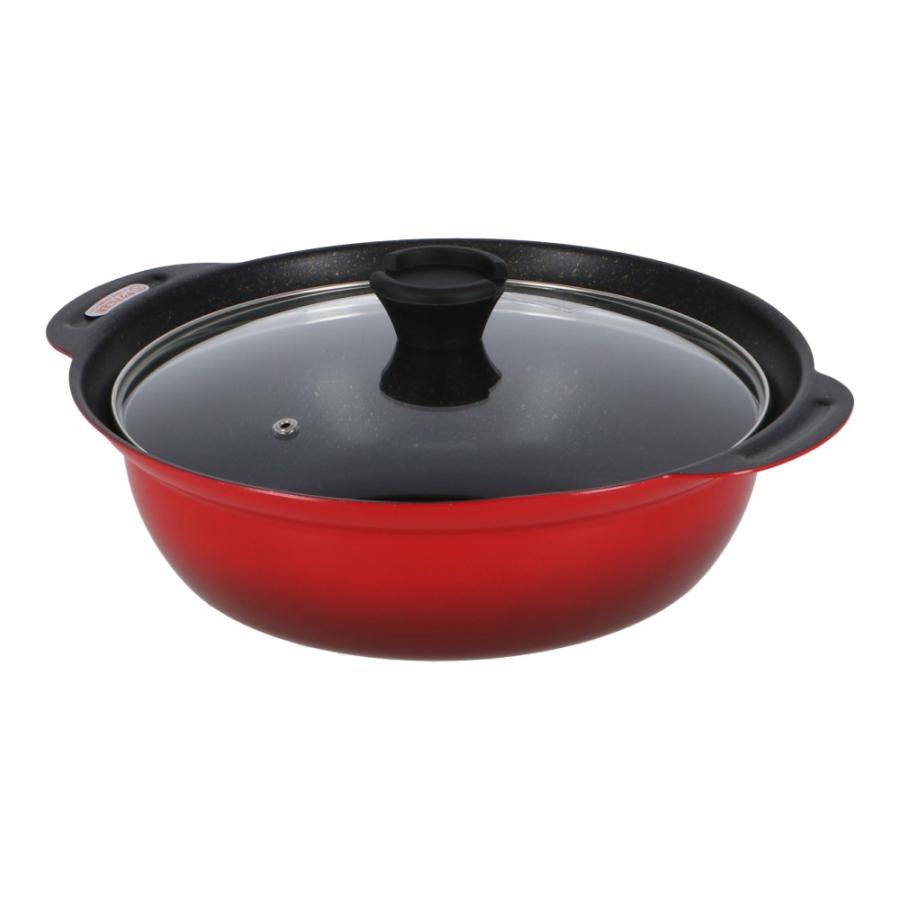 ブランド登録なし コーナンオリジナル 卓上鍋 レッド 27cm／IH対応 : コーナンeショップ Yahoo!ショッピング店 - 通販 - Yahoo!ショッピング