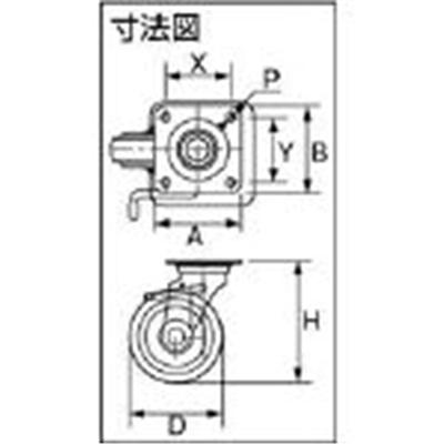 シシクSISIKUアドクライス 【メーカー直送T】シシク スタンダードプレスキャスター ウレタン車輪 自在ストッパー付 130径 UWJB ...
