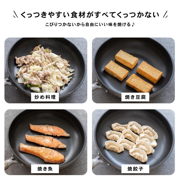 コーナン オリジナル LIFELEX 圧縮フッ素コートこびりつきにくいフライパン 26cm KHK05-4480 直火/IH対応 日本製 27.3×47.8×7.8cm ...