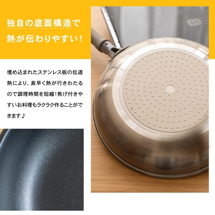 コーナン オリジナル LIFELEX 圧縮フッ素コートこびりつきにくいフライパン 26cm KHK05-4480 直火/IH対応 日本製 27.3×47.8×7.8cm : コーナンeショップ ...
