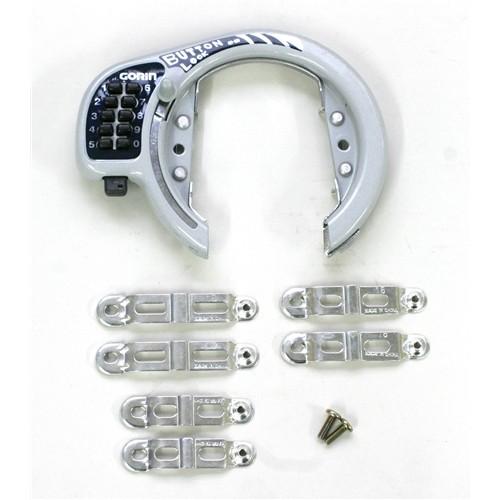 GORIN ボタン式大型リング錠 GR−520 グレー : コーナンeショップ Yahoo!ショッピング店 - 通販 - Yahoo!ショッピング