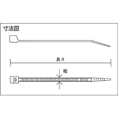TRUSCO中山 【メーカー直送T】トラスコ中山(TRUSCO) ナイロン結束バンド耐候性タイプ幅3．6mmX長さ142mm100本入 ...