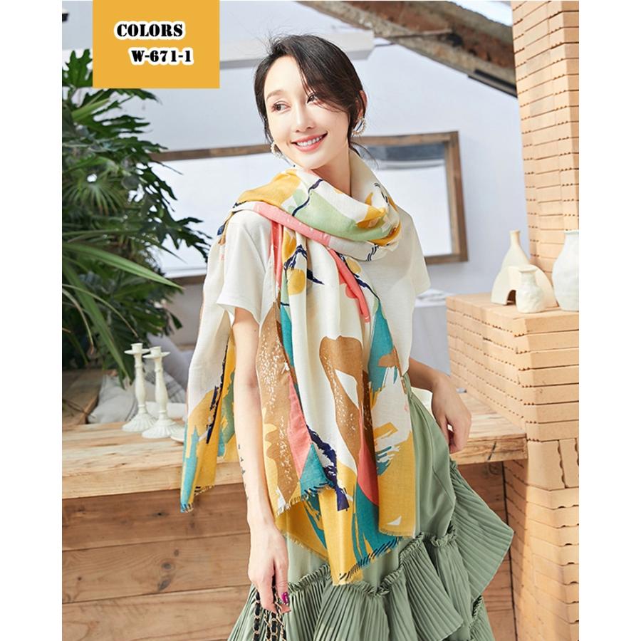 ストール 大判 レディース マフラー 大判ストール おしゃれ ストール大判 ショール スカーフ 夏 夏用 冷房対策 UV 春物 W-671 : 公羽商店 - 通販 - Yahoo!ショッピング