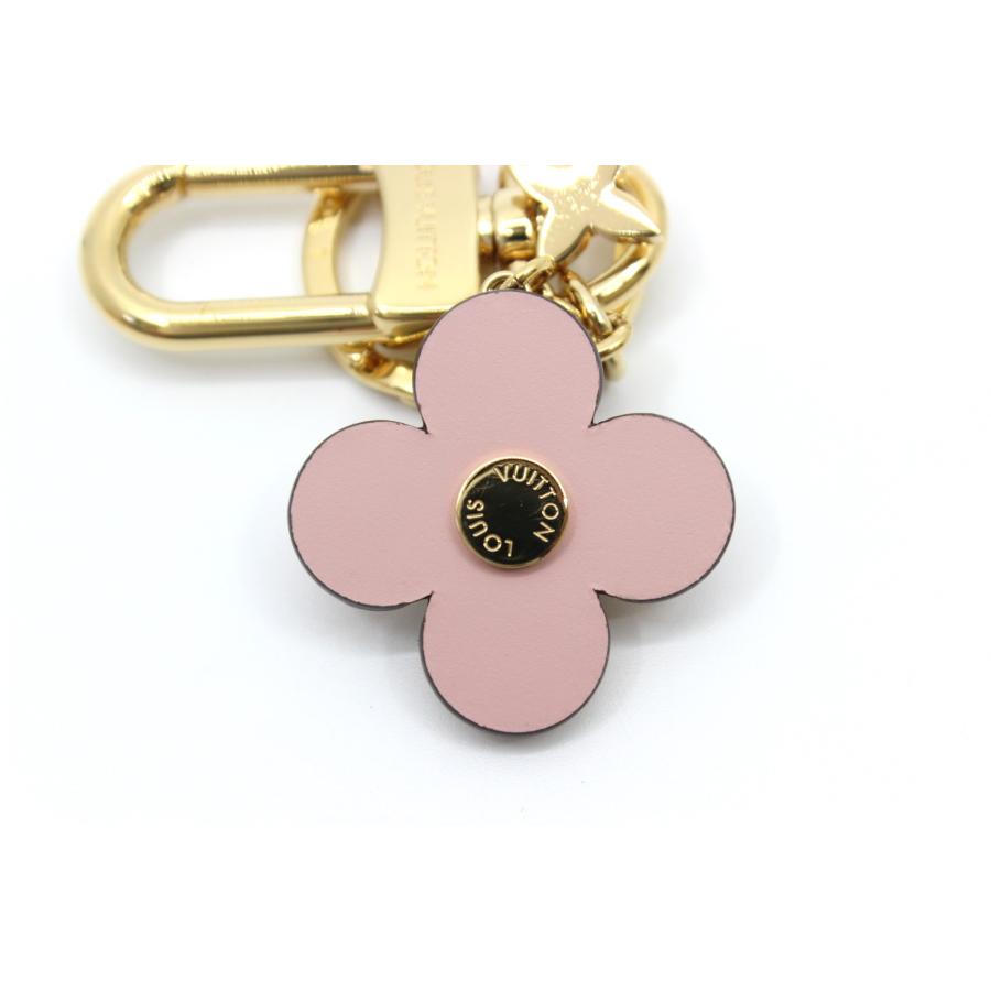 LOUIS VUITTON ルイヴィトン M63085 ポルトクレ ブルーミング フラワー チャーム キーリング キーホルダー ゴールド ...