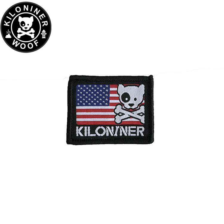 KILONINER キロナイナー カスタマイズ用パッチ Mini Freedom Crossbones Dog and Logo Patch Red/White/Blue : コジコジ ...