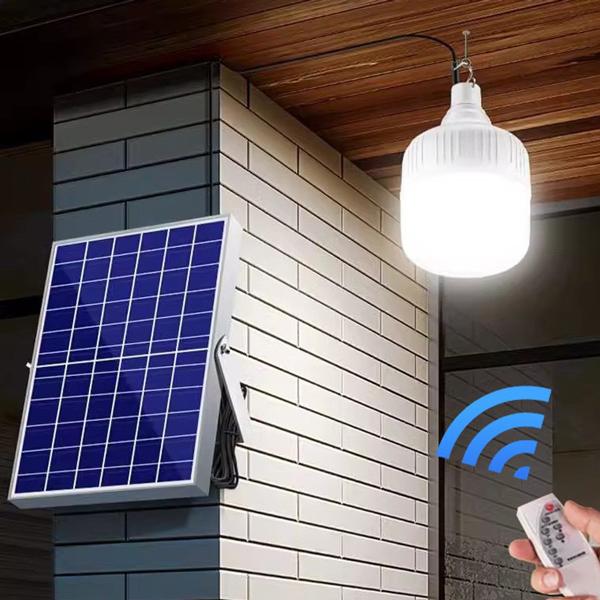 ソーラーパネル付ライト 2球 3mコード リモコン付き 照明 屋外灯 ソーラー充電 防雨 led 庭 玄関 自動点灯 停電 防犯 ソーラー ...