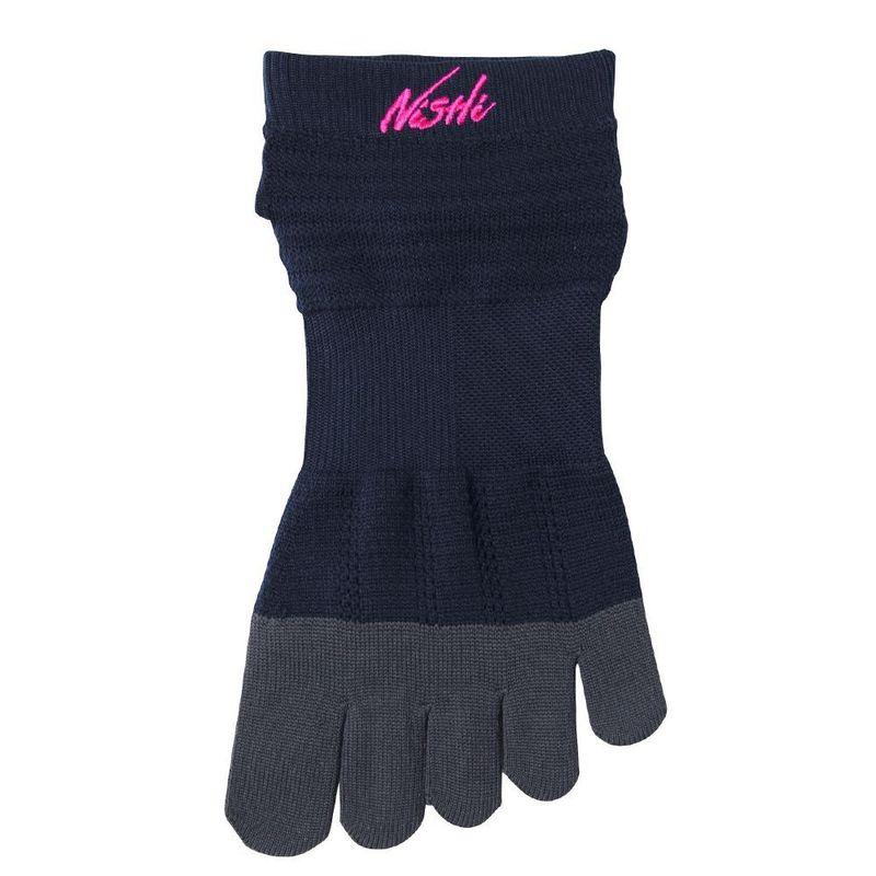 ニシ・スポーツ NISHI/陸上競技用 5本指 ソックス/アスリート5フィンガー レーシングソックス/N22-007 0577/ネイビー×チャコールグレー/サイズ：25-27cm/返品・交換 ...