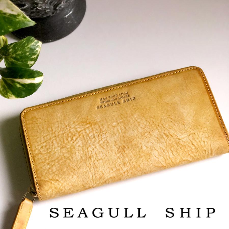 Seagull shipシーガルシップ 本革長財布 ワックスレザーSZKM30 イエロー :w-skzm30-ye:ここち - 通販 - Yahoo!ショッピング