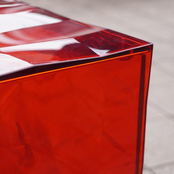 KARTELL カルテル OPTIC オプティック 扉付 キューブ イタリア モダン デザイナーズ 凹凸 組み合わせ 透明 レッド 赤 シンプル BK408 :BK408:kokoelma ...