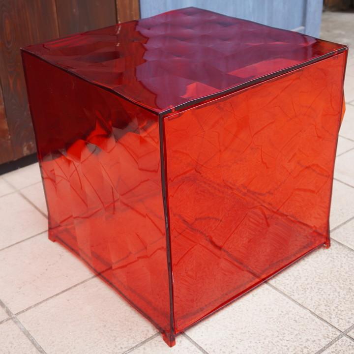 KARTELL カルテル OPTIC オプティック 扉付 キューブ イタリア モダン デザイナーズ 凹凸 組み合わせ 透明 レッド 赤 シンプル BK408 :BK408:kokoelma ...