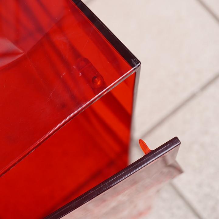 KARTELL カルテル OPTIC オプティック 扉付 キューブ イタリア モダン デザイナーズ 凹凸 組み合わせ 透明 レッド 赤 シンプル BK408 :BK408:kokoelma ...