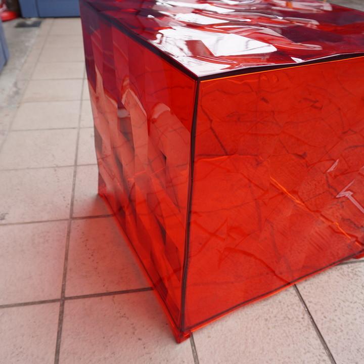 KARTELL カルテル OPTIC オプティック 扉付 キューブ イタリア モダン デザイナーズ 凹凸 組み合わせ 透明 レッド 赤 シンプル BK408 :BK408:kokoelma ...