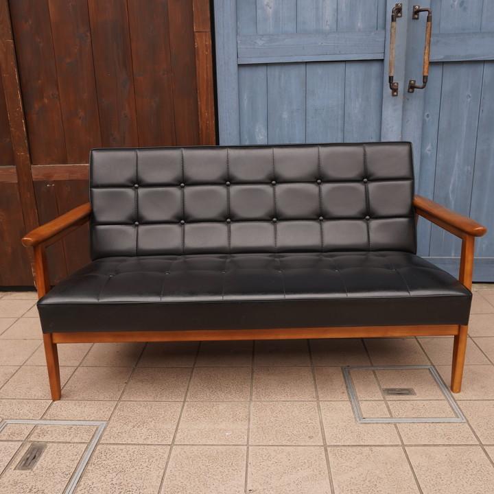 Karimoku60 カリモク60 ブラック 2シーター Kチェア 2人掛けソファ ラブソファ 2Pソファ カフェ風 レトロモダン 北欧スタイル CD220 : cd220 ...