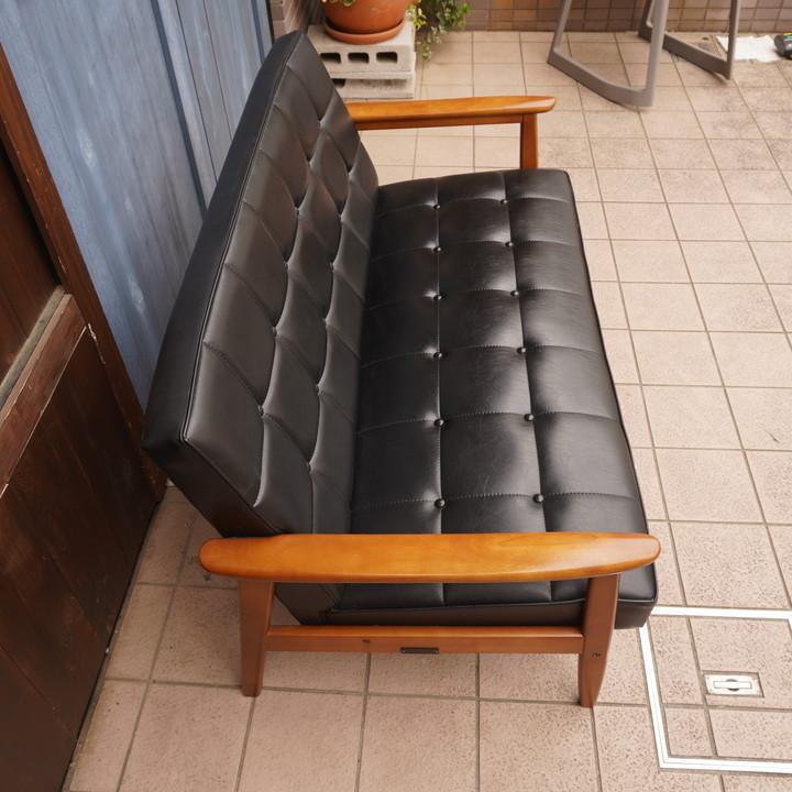 Karimoku60 カリモク60 ブラック 2シーター Kチェア 2人掛けソファ ラブソファ 2Pソファ カフェ風 レトロモダン 北欧スタイル CD220 : cd220 ...