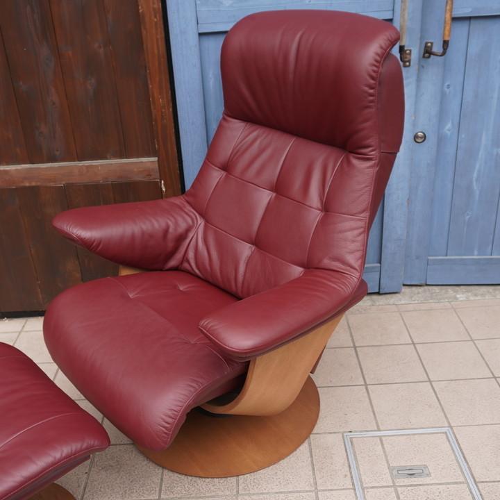 karimoku カリモク THE FIRST ザ・ファースト RU72 本革 リクライニングチェアー オットマン付 パーソナルチェア 1Pソファー CD224 :CD224:kokoelma ...