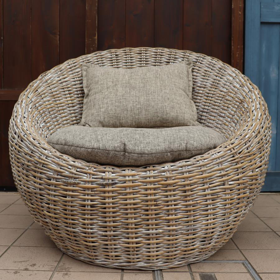 Kayu style カユスタイル クンタン シングルソファ ラタン ラウンジチェア リゾートスタイル オリエンタル モダン 1人掛けソファ ...