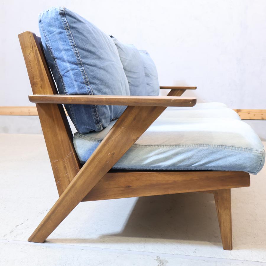 unico ウニコ SWELLA スウェラ 3シーターソファ トリプルソファ 西海岸スタイル デニム ナチュラル 3人掛けソファ 男前家具 ...