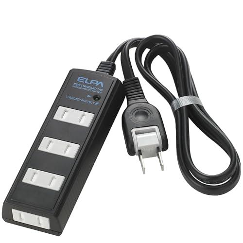 エルパ (ELPA) コード付タップ 雷ガード コンセント 延長コード 耐雷 4個口 2m 黒 スイングプラグ WBT-4020SBN(BK) : ココモモーズ - 通販 - Yahoo!ショッピング