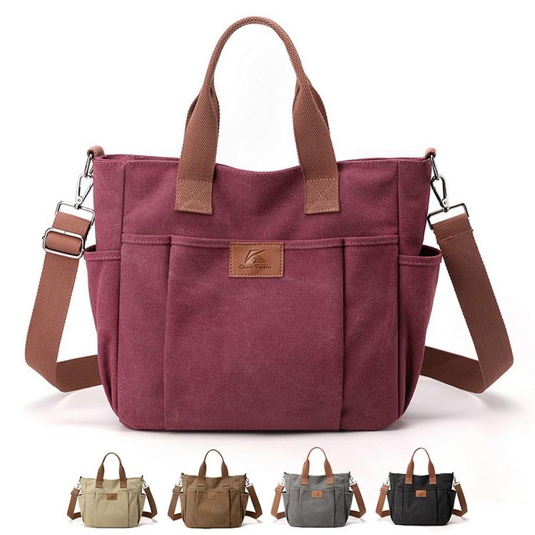 ショルダーバッグ レディース 2way ハンドバッグ 手提げ 帆布 キャンバス カバン 鞄 通勤通学 a4 大容量 : f080826 : 心store - 通販 - Yahoo!ショッピング