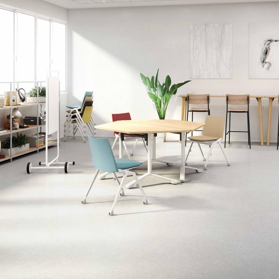 KOKUYO 【ラクラク納品】 コクヨ ミーティングチェア STACKA スタッカ K12-B210CU ブラック塗装脚 キャスタータイプ 肘なし : コクヨオンラインストア Yahoo!店 ...