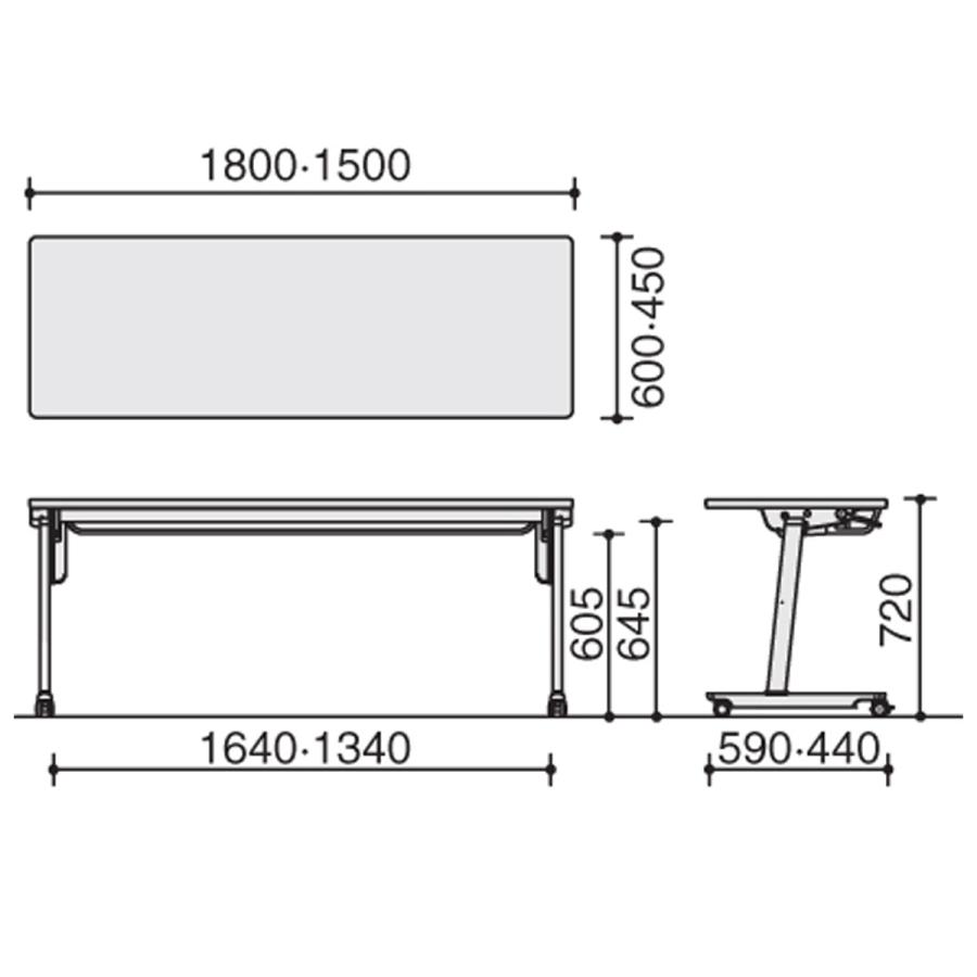 KOKUYO 【ラクラク納品】 コクヨ ミーティングテーブル LISMA リスマ KT-S1102 フラップテーブル パネルなし 棚付 W1500×D450 : コクヨオンラインストア ...