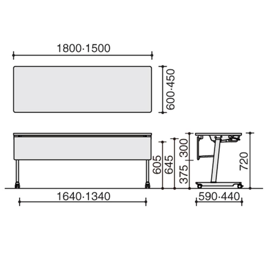 KOKUYO 【ラクラク納品】 コクヨ ミーティングテーブル LISMA リスマ KT-PS1103 フラップテーブル パネル付 棚付 ...