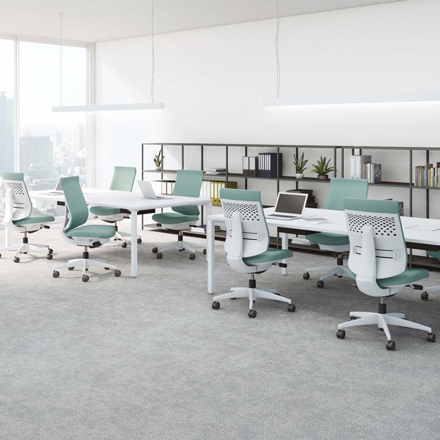 KOKUYO 【ラクラク納品】 コクヨ オフィスチェア Wizard4 ウィザード4 C06-B112C ローバック T型肘 ブラック脚 本体ホワイトグレー 布 : コクヨオンラインストア ...