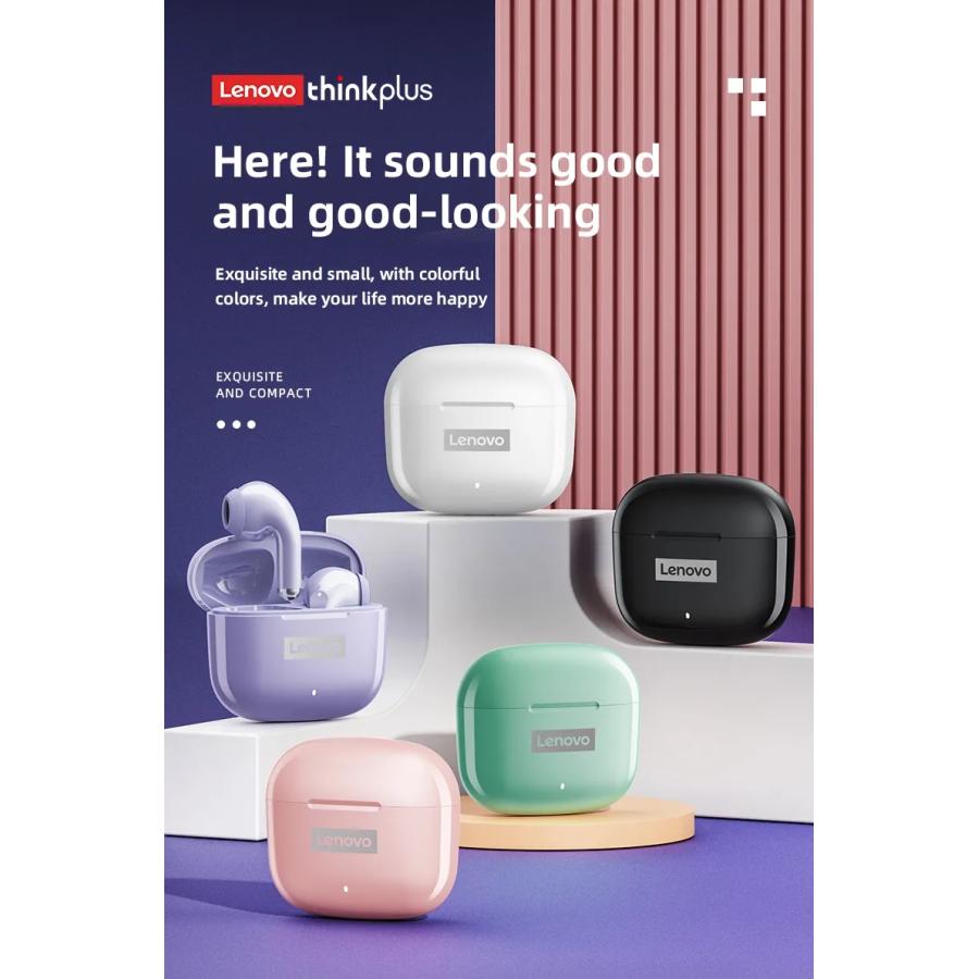 Lenovo-Bluetooth 5.1ワイヤレスヘッドセット,スポーツイヤホン,ノイズリダクション,タッチコントロール,250mah,2022,新品,Lp40 pro : 国誉ショップ ...