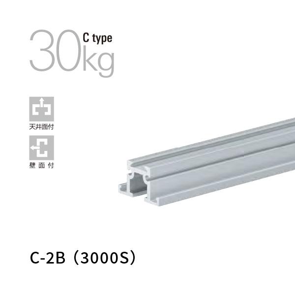 タキヤ コレダーライン ピクチャーレール C-2B シルバー L3000 推奨荷重30Kg 天井・壁面兼用 先付 : あかばね金物 - 通販 ...