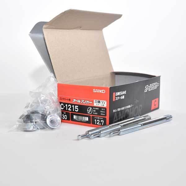 サンコーテクノ C-1215 オールアンカー M12 150mm 鉄 30本入 : あかばね金物 - 通販 - Yahoo!ショッピング