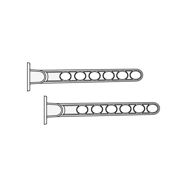 物干し 屋外 壁付け 物干し金物 窓壁用 ピュアホワイト RK-65-PW 2本単位 : あかばね金物 - 通販 - Yahoo!ショッピング