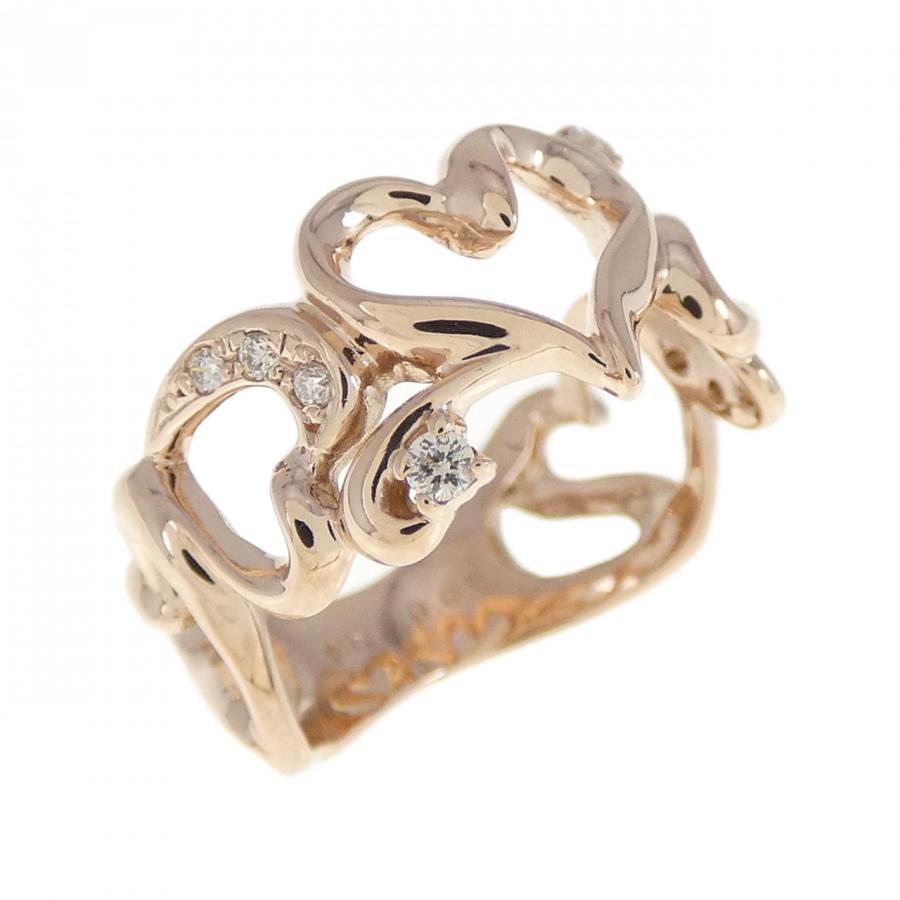 K10PG ハート ダイヤモンド リング 0.06CT : KOMEHYO ONLINESTORE Yahoo!店 - 通販 - Yahoo!ショッピング