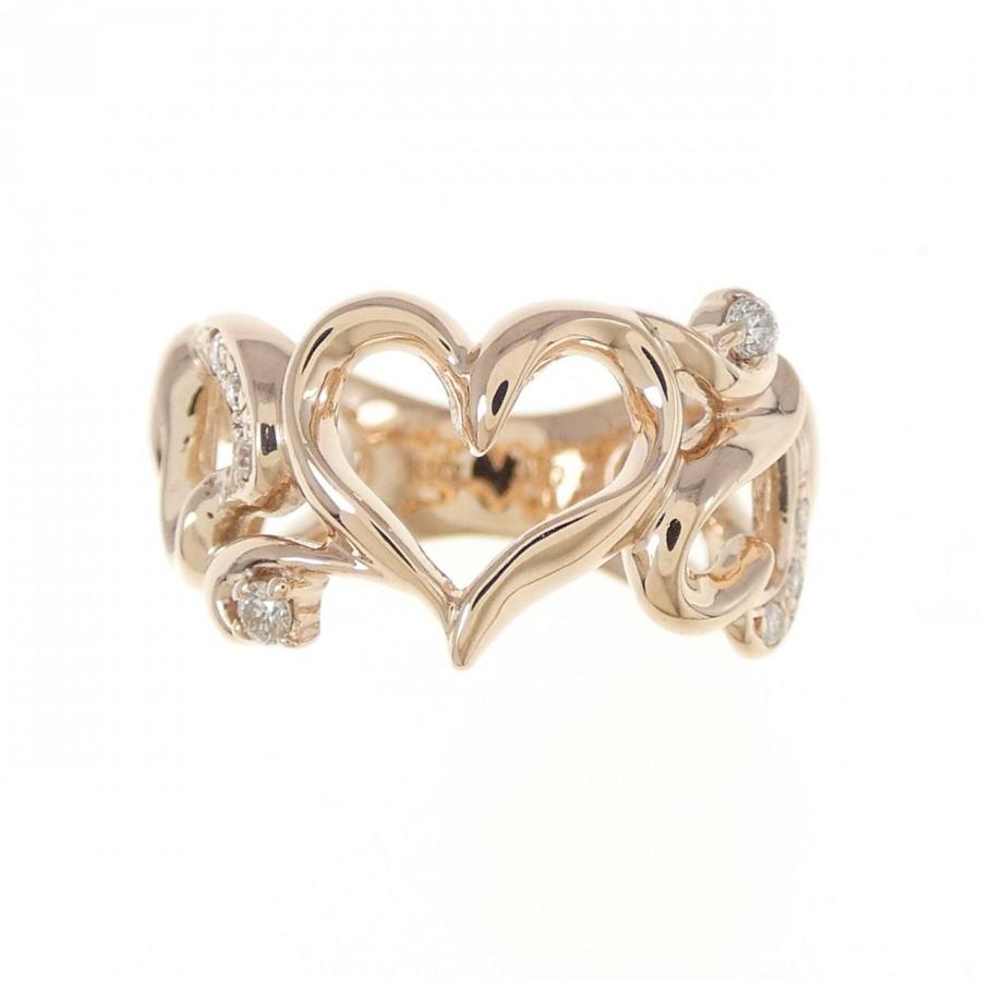 K10PG ハート ダイヤモンド リング 0.06CT : KOMEHYO ONLINESTORE Yahoo!店 - 通販 - Yahoo!ショッピング