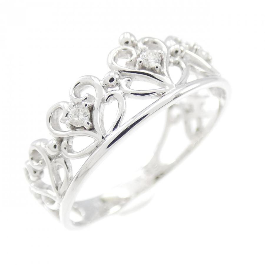 K18WG ティアラ ダイヤモンド リング 0.05CT : KOMEHYO ONLINESTORE Yahoo!店 - 通販 - Yahoo!ショッピング