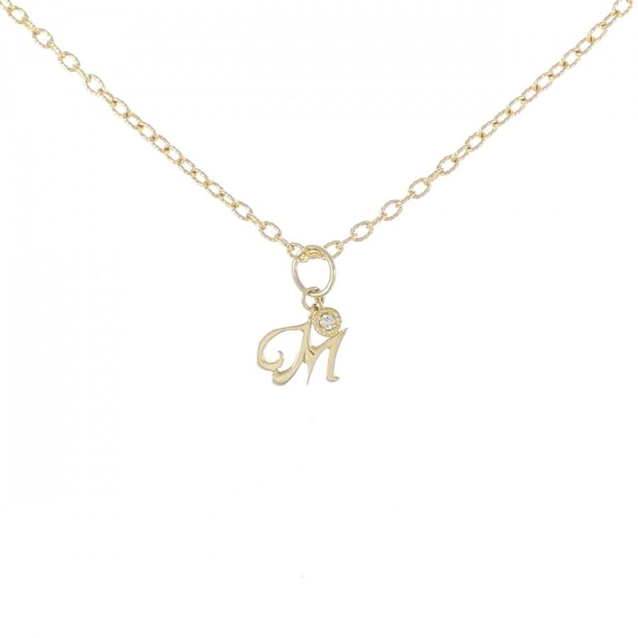 K18YG イニシャルM ダイヤモンド ネックレス 0.01CT : KOMEHYO K18YG イニシャルM ダイヤモンド ネックレス 0.01CT : KOMEHYO