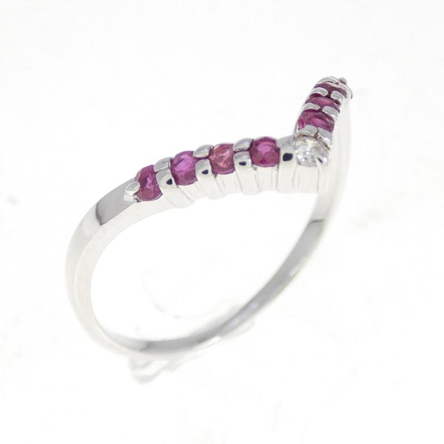 K18WG ルビー リング : KOMEHYO ONLINESTORE Yahoo!店 - 通販 - Yahoo!ショッピング