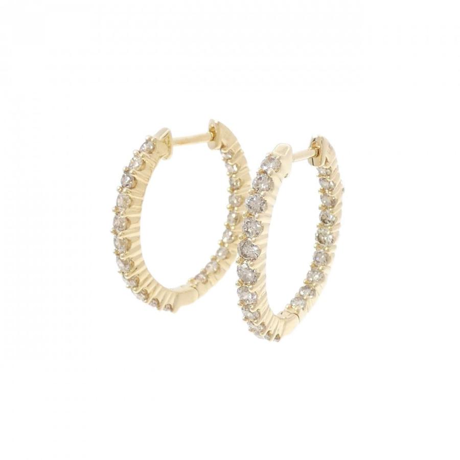 K18YG フープ ダイヤモンド ピアス 1.00CT : KOMEHYO ONLINESTORE Yahoo!店 - 通販 - Yahoo!ショッピング