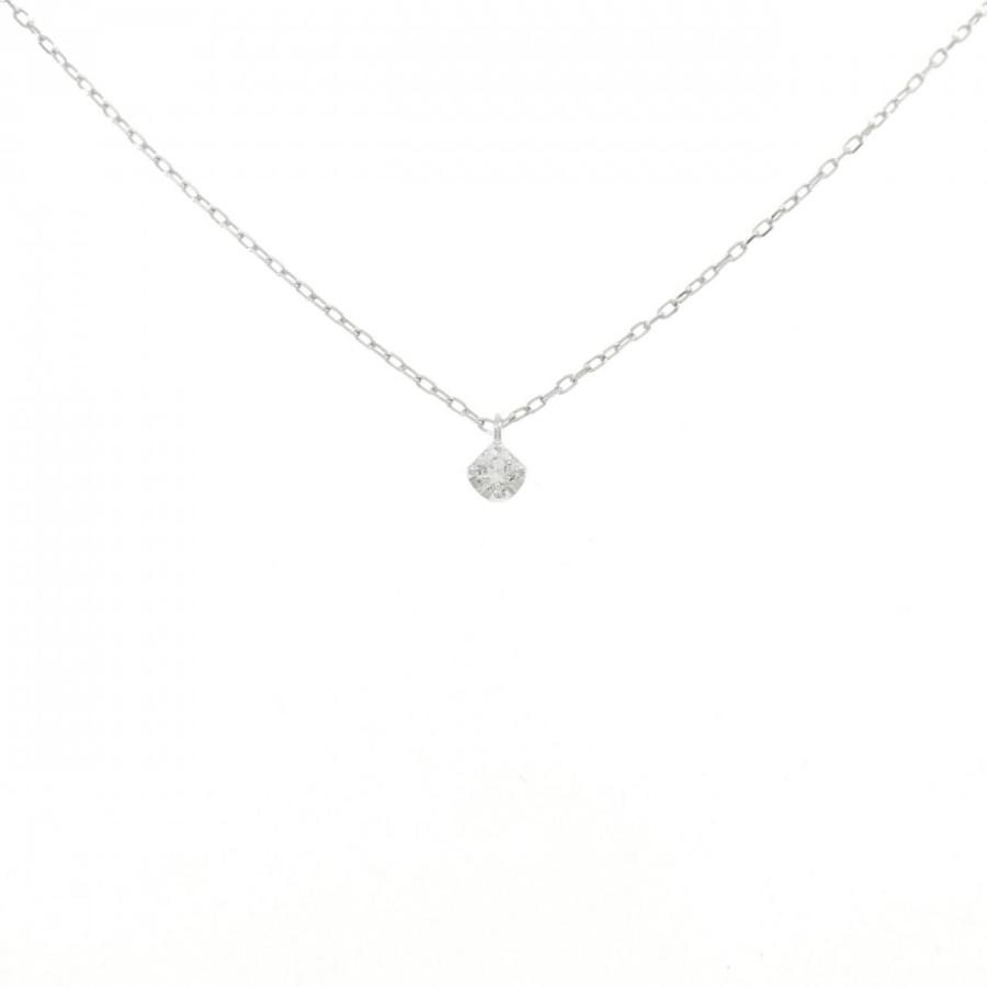 K10WG ソリティア ダイヤモンド ネックレス 0.08CT : KOMEHYO ONLINESTORE Yahoo!店 - 通販 - Yahoo!ショッピング