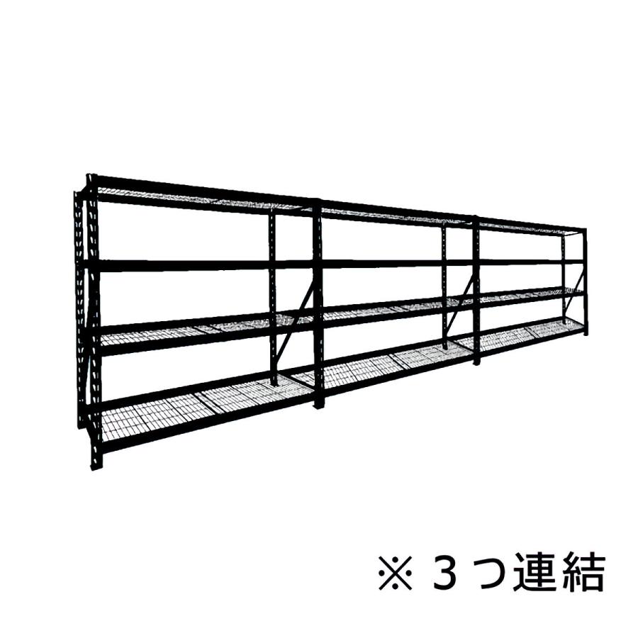 K＋BUILD 重量ラック4段 ブラック 800kg 1955×610×1830 : コメリドットコム - 通販 - Yahoo!ショッピング