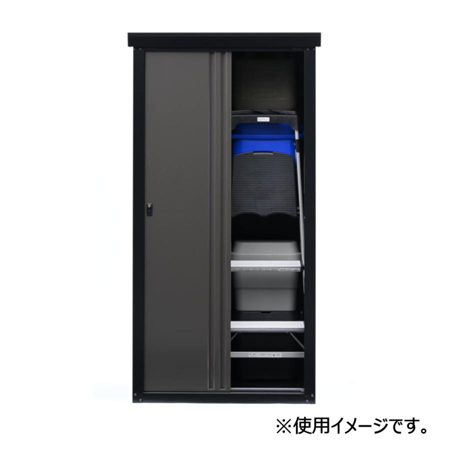 GREEN LIFE グリーンライフ 収納庫 ダシーレ ブラック＆アッシュグレー SRM−0918（BK＆AGY） : コメリドットコム - 通販 - Yahoo!ショッピング