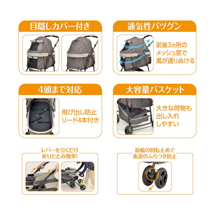 GEX GEX ペットカート わんわんカート 多頭用 DXplus ストライプグリーン : コメリドットコム - 通販 - Yahoo!ショッピング