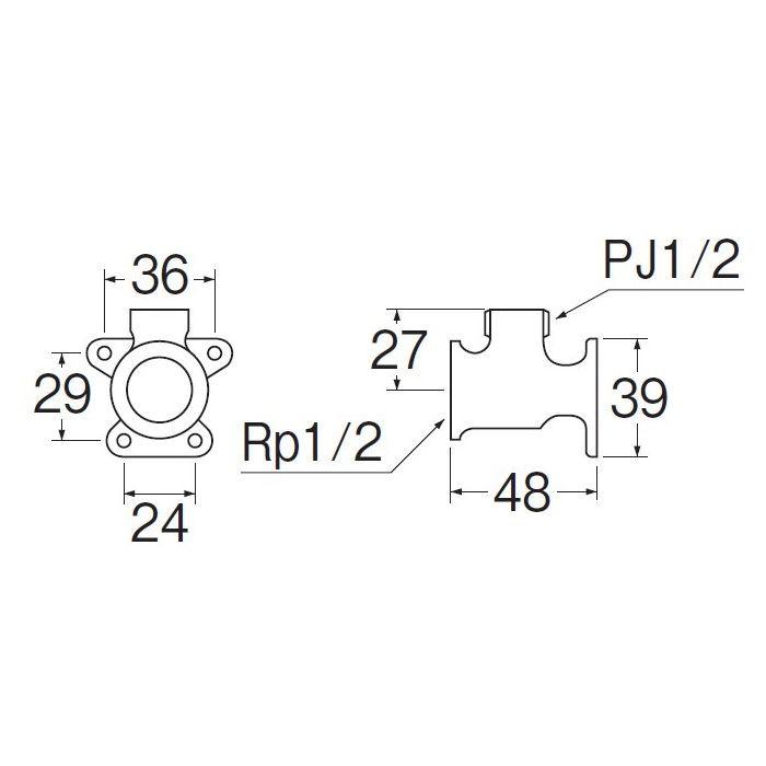 座付L型ソケット PT2713 : コメリドットコム - 通販 - Yahoo!ショッピング