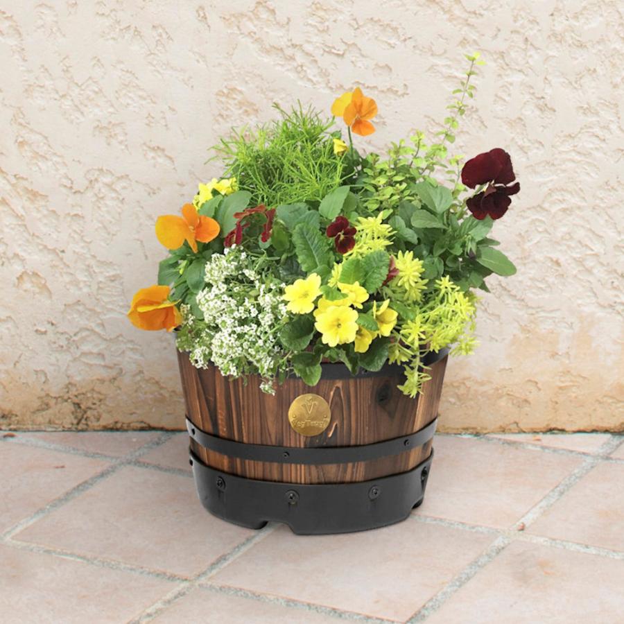 ウッドバレルプランター浅型S PPW−01S 8個セット : コメリドットコム - 通販 - Yahoo!ショッピング