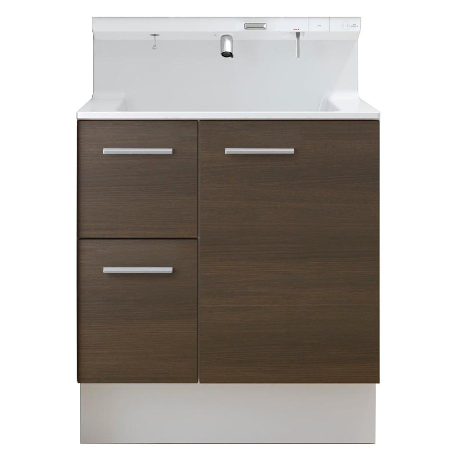 LIXIL INAX 洗面台 R1シリーズ 間口75cm プッシュ水栓 ショコラオーク R1H1−755PY−AU／JR2FC :4989236470206:コメリドットコム - 通販 ...