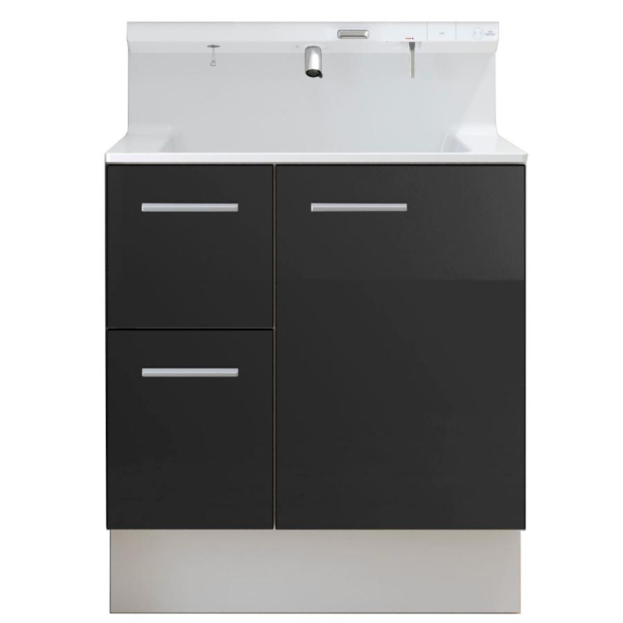 LIXIL INAX 洗面台 R1シリーズ 間口75cm プッシュ水栓 寒冷地 ディープグレー R1H1−755PYN−AU／HD2FC : コメリドットコム - 通販 - Yahoo!ショッピング