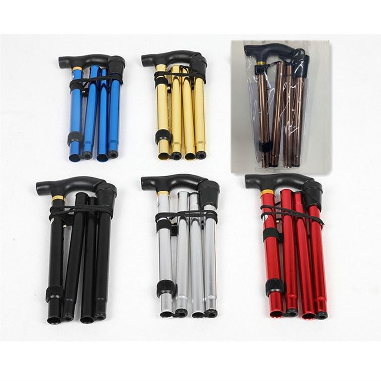 訳あり 杖 5段階調整 4つ 折り畳み 鞄収納できるサイズ 軽量 女性 アルミ 歩行支援 高齢者 介護 男性 アルミ 伸縮 :LFS021 ...