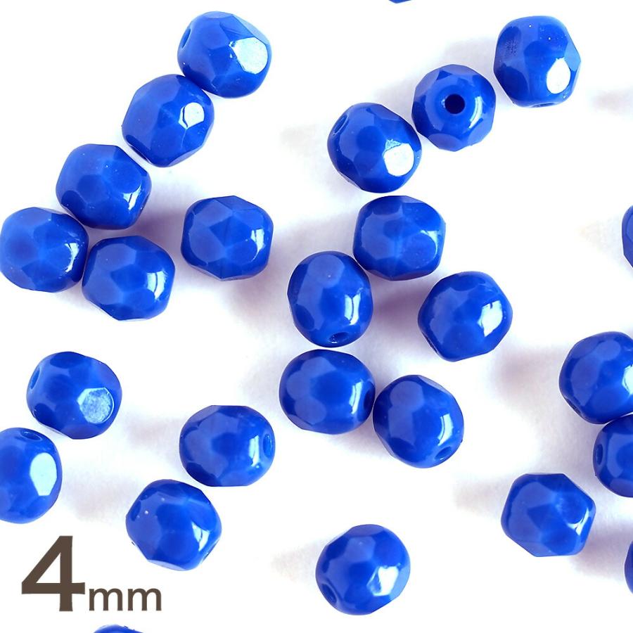 チェコビーズ FP ファイヤーポリッシュ 4mm オペークダークブルー 約30個 チェコガラス ビーズ パーツ ピアス アクセサリーパーツ : コモレビスタ ビーズ アクセサリーパーツ ...