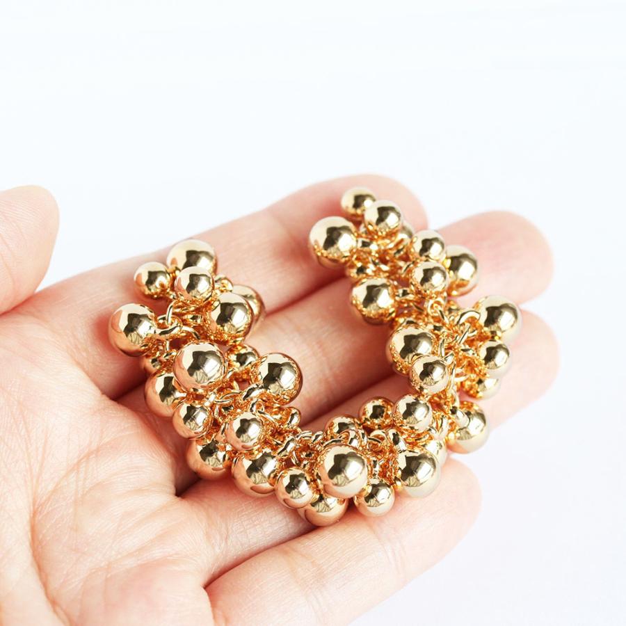 メタルボール6mm8mmチェーン 18Kメッキ 18金 10cm メタルパーツ 手芸 アクセサリーパーツ ハンドメイド パーツ チェーン ピアス イヤリング : コモレビスタ ビーズ ...